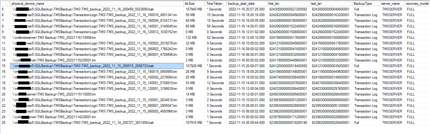 restore of some logs failed - Microsoft Q&A