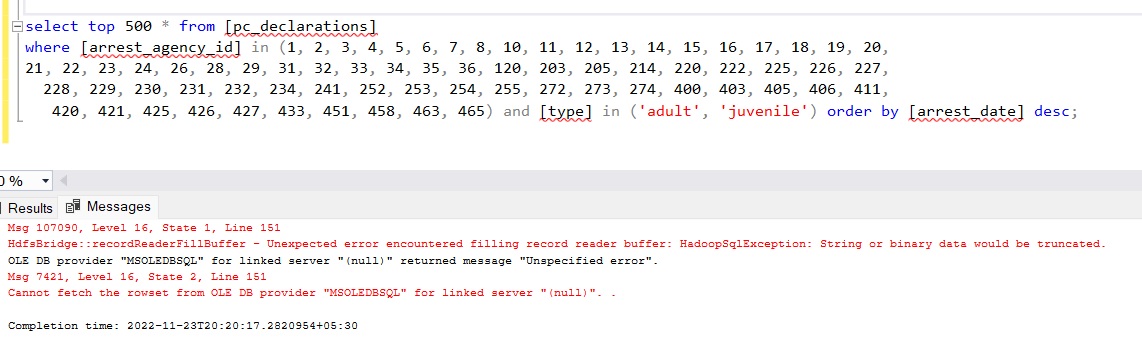 Truncation Error In External Tables Using Polybase Microsoft Qanda 
