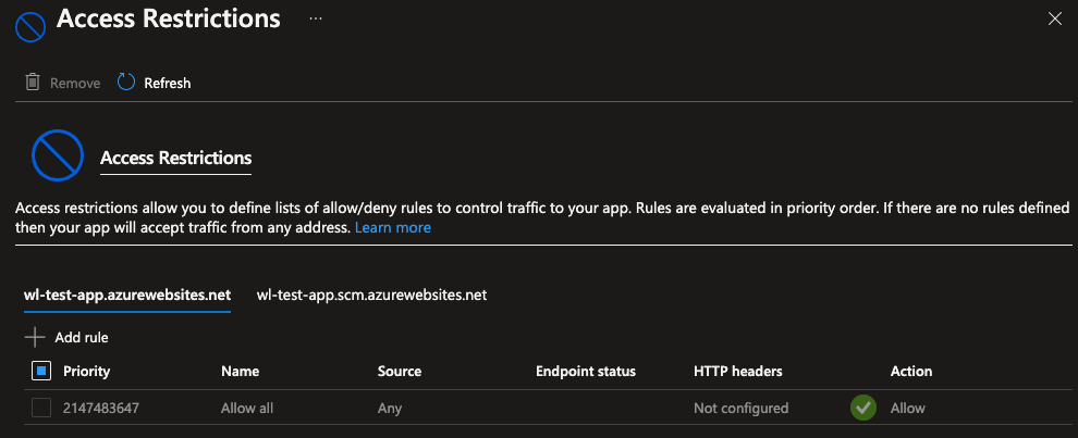 App Service Access Restrictions issue with AKS - Microsoft Q&A