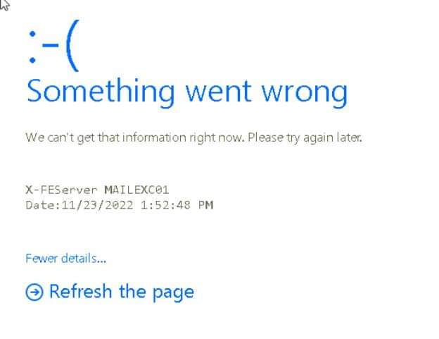 Getting Error after login OWA/ECP/EAC Exchange 2016 hybrid - Microsoft Q&A Getting Error after login OWA/ECP/EAC Exchange 2016 hybrid - Microsoft Q&A