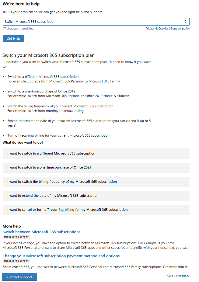 how do I switch my 365 subscription to the active military one ...
