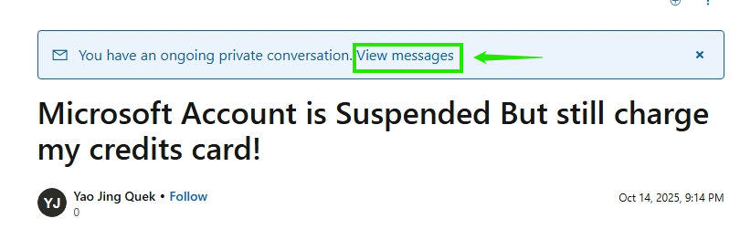 Microsoft Account is Suspended But still charge my credits card ...