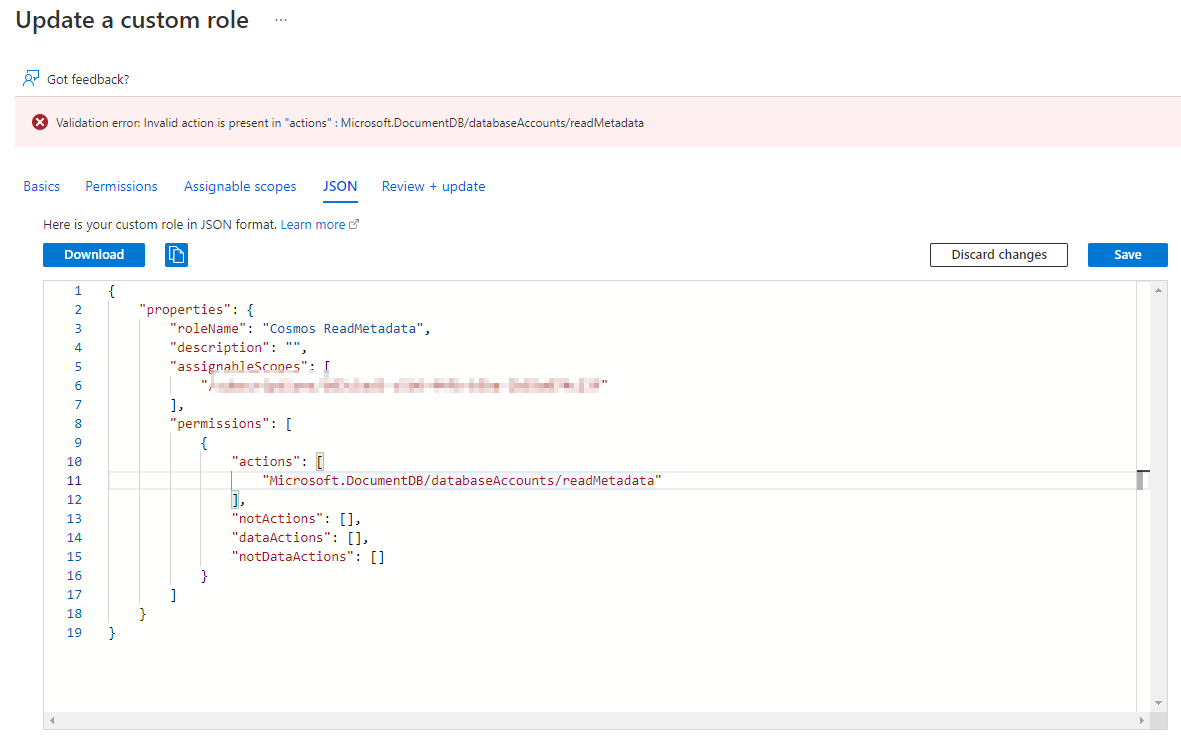 Cosmos Db Sql Api Custom Role Microsoft Qanda