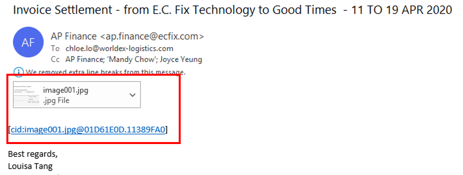 [cid:image001.jpg@xxxxxx.xxxxx] image/picture in the email cannot be shown in Outlook client ...