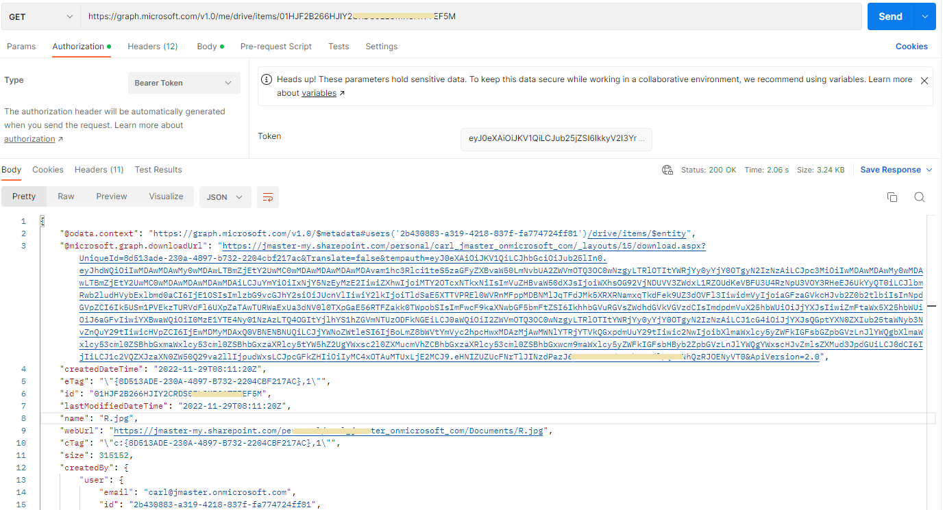 Getting Onedrive/Sharepoint Business folders using API in NodeJS - Microsoft Q&A