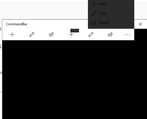 Uwp Commandbar With Overflow Ellipsis Microsoft Qanda