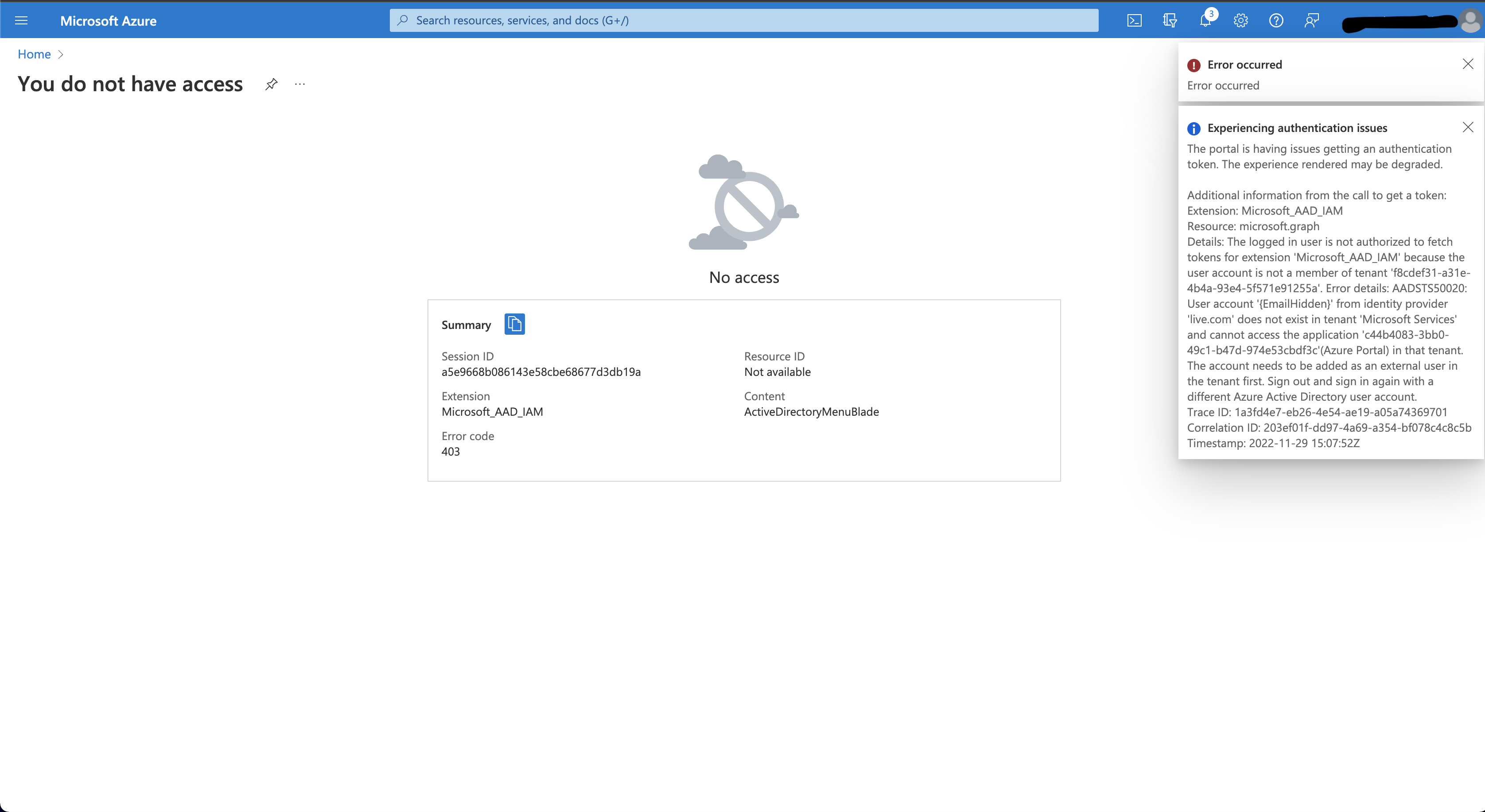 Azure Console Suddenly Experiencing Authentication Issues Microsoft Qanda