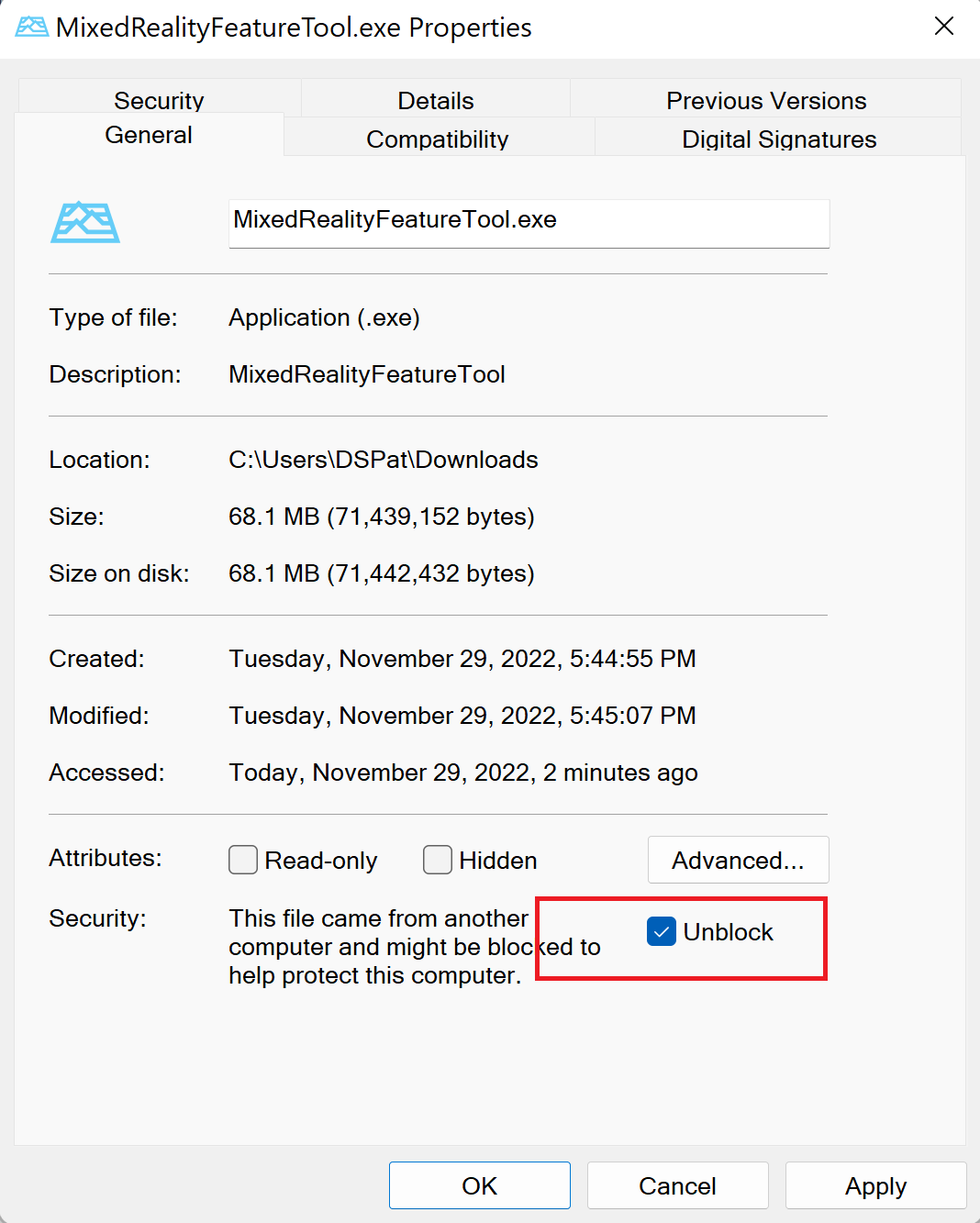 Mixed Reality Feature Tool Download Issue - Microsoft Q&A