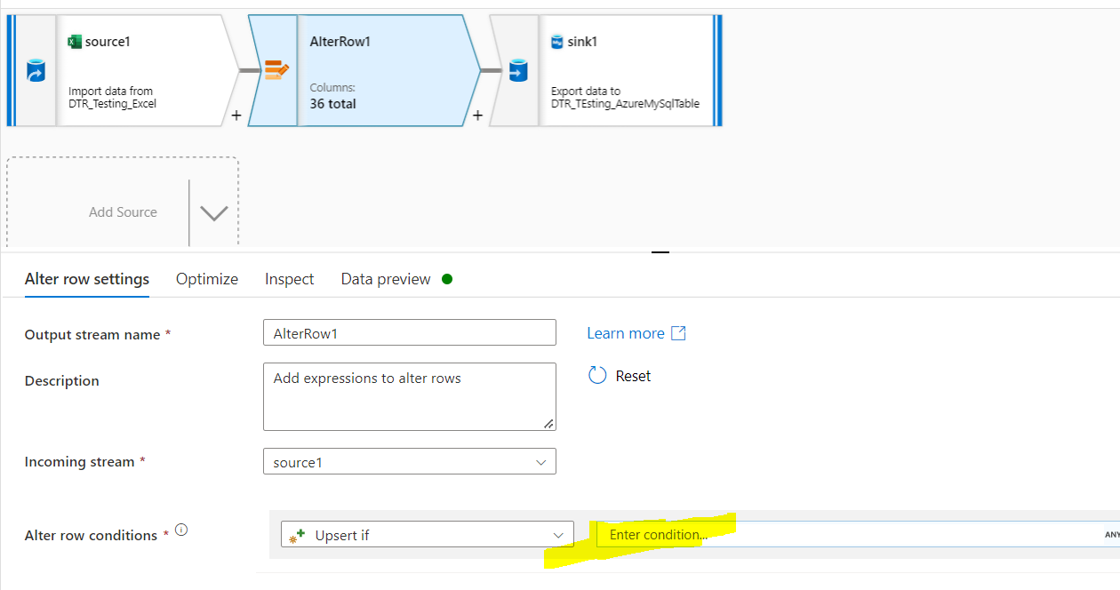 Upsert Into Mysql Table As Sink And Excel In Blob As Source In Mapping Data Flows Microsoft Qanda 1321