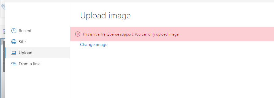Why Won T Sharepoint Server Let Me Upload Images To My New Site Microsoft Qanda