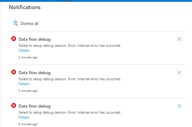 Data flow Debug is not turning ON in ADF. - Microsoft Q&A