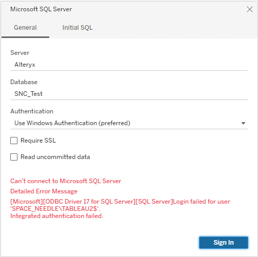 Microsoft Sql Server Connectivity Issue With Tableau Server Microsoft Qanda 4430