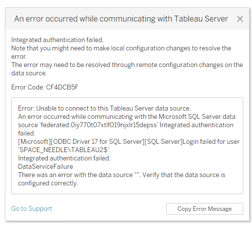 Microsoft Sql Server Connectivity Issue With Tableau Server Microsoft Qanda 0441