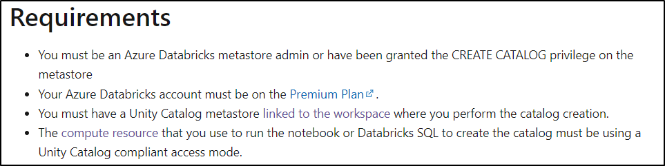 I Do Not Find Create Catalog And Create Metastore On Azure Databricks Microsoft Qanda
