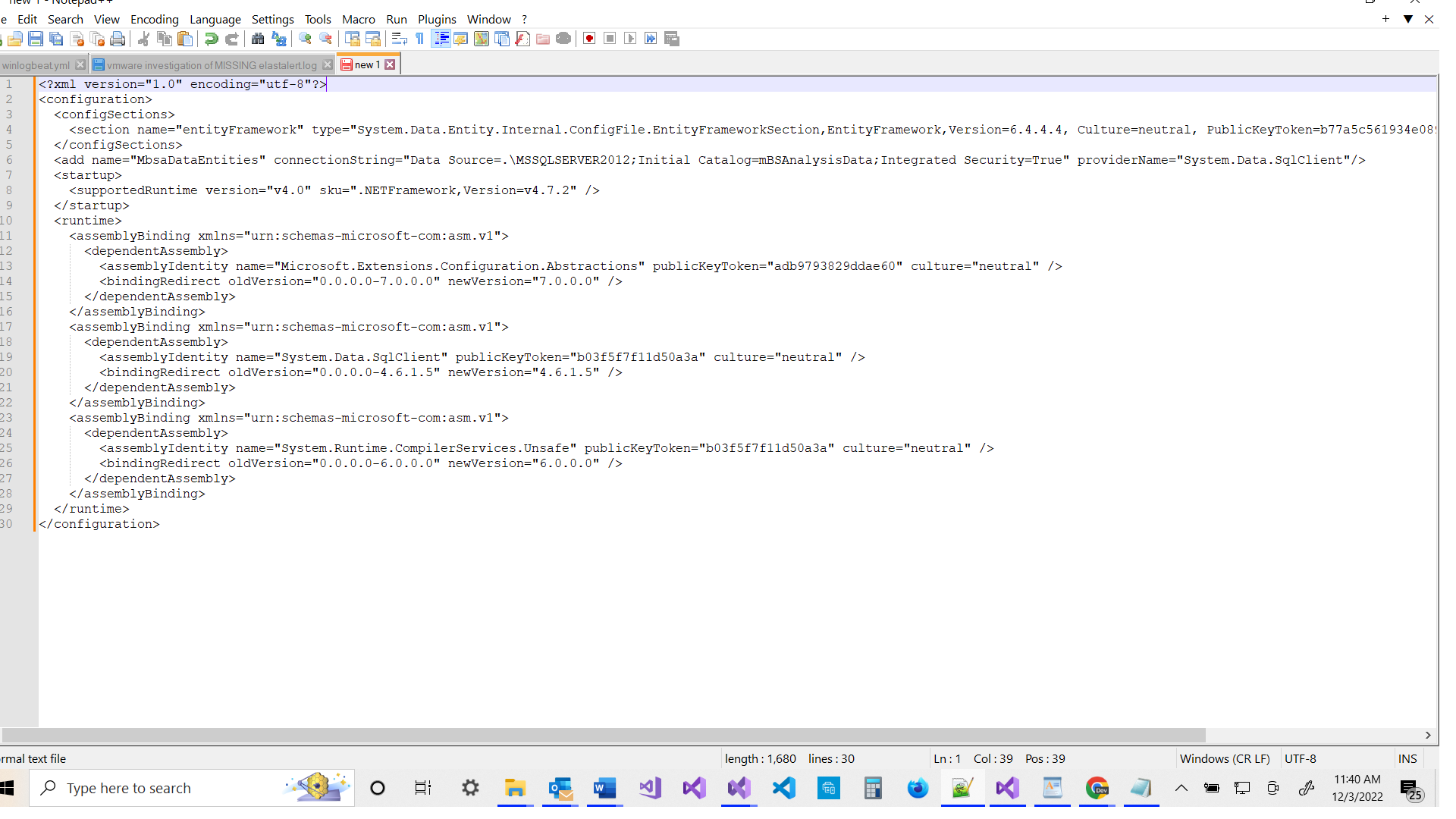 Console Core 31 Gives This Error Unrecognized Configuration Section Add Microsoft Qanda