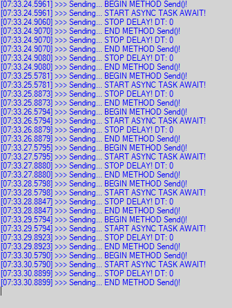 Delta Time (milliseconds) is always 0 public static async Task. - Microsoft Q&A