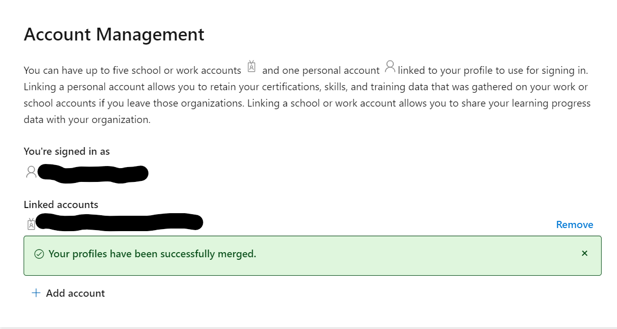 Move AZ-900 certification from my corporate account to my personal ...