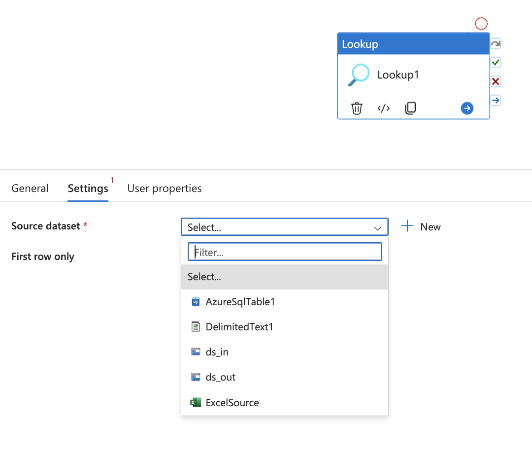 Data Factory LookUp Activity Does not Provide Any Source Datasets ...