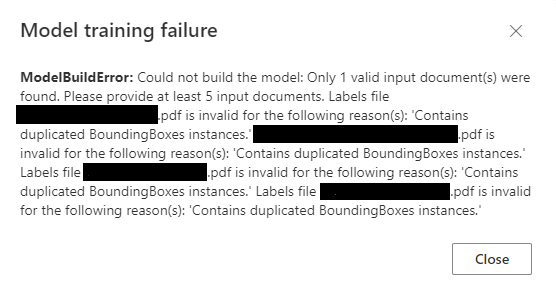 Custom Model Training Failure - Microsoft Q&A