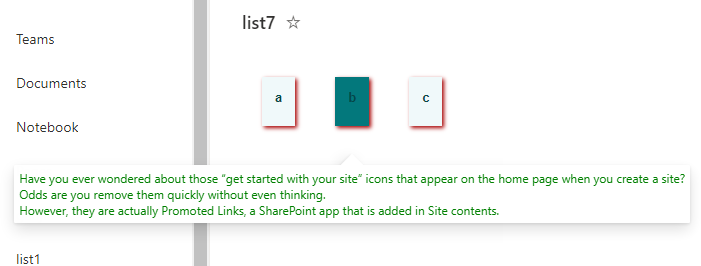 How do you create classic promoted links using JSON Tile view formatting in a modern list ...