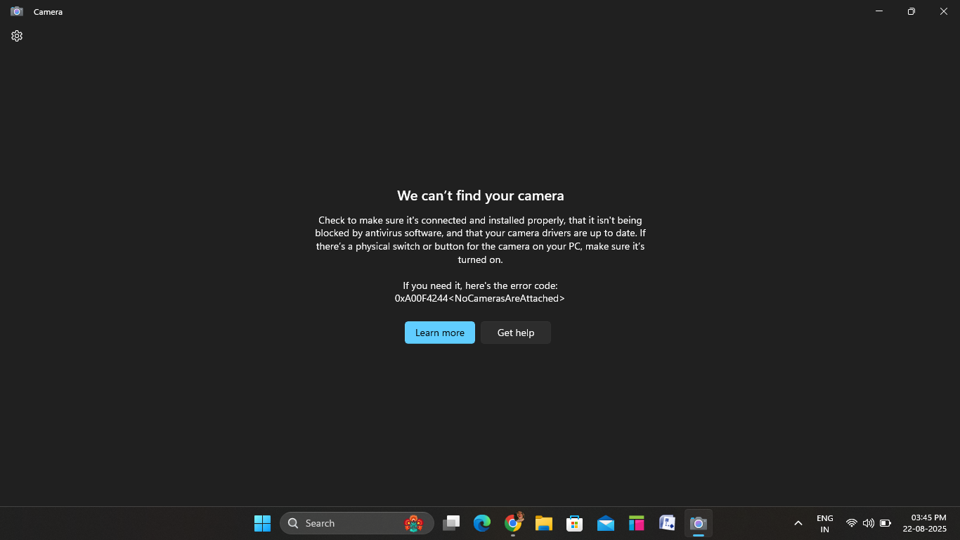 How to fix my in built camera in my acer laptop - Microsoft Q&A