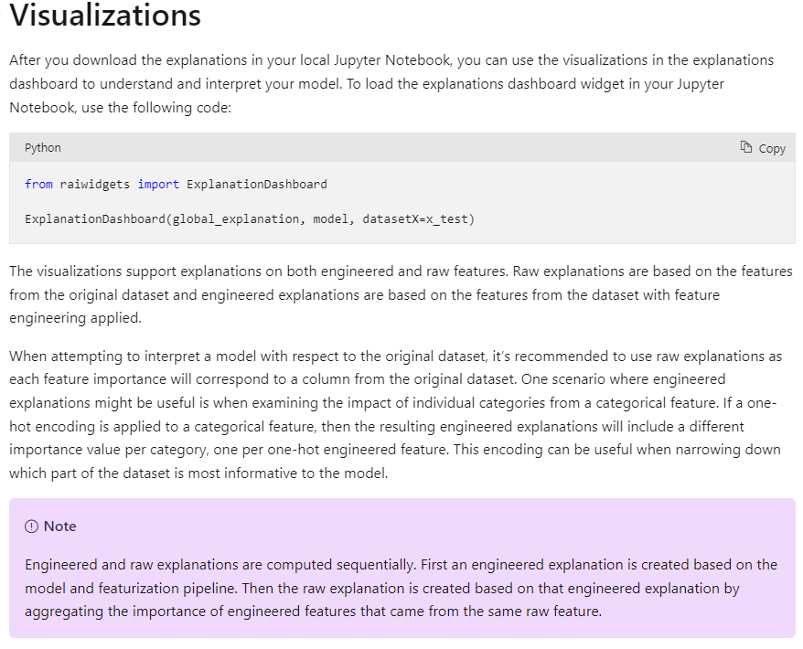 Why explanation dashboard is showing 2 tabs with duplicate information in Azure ML Studio ...