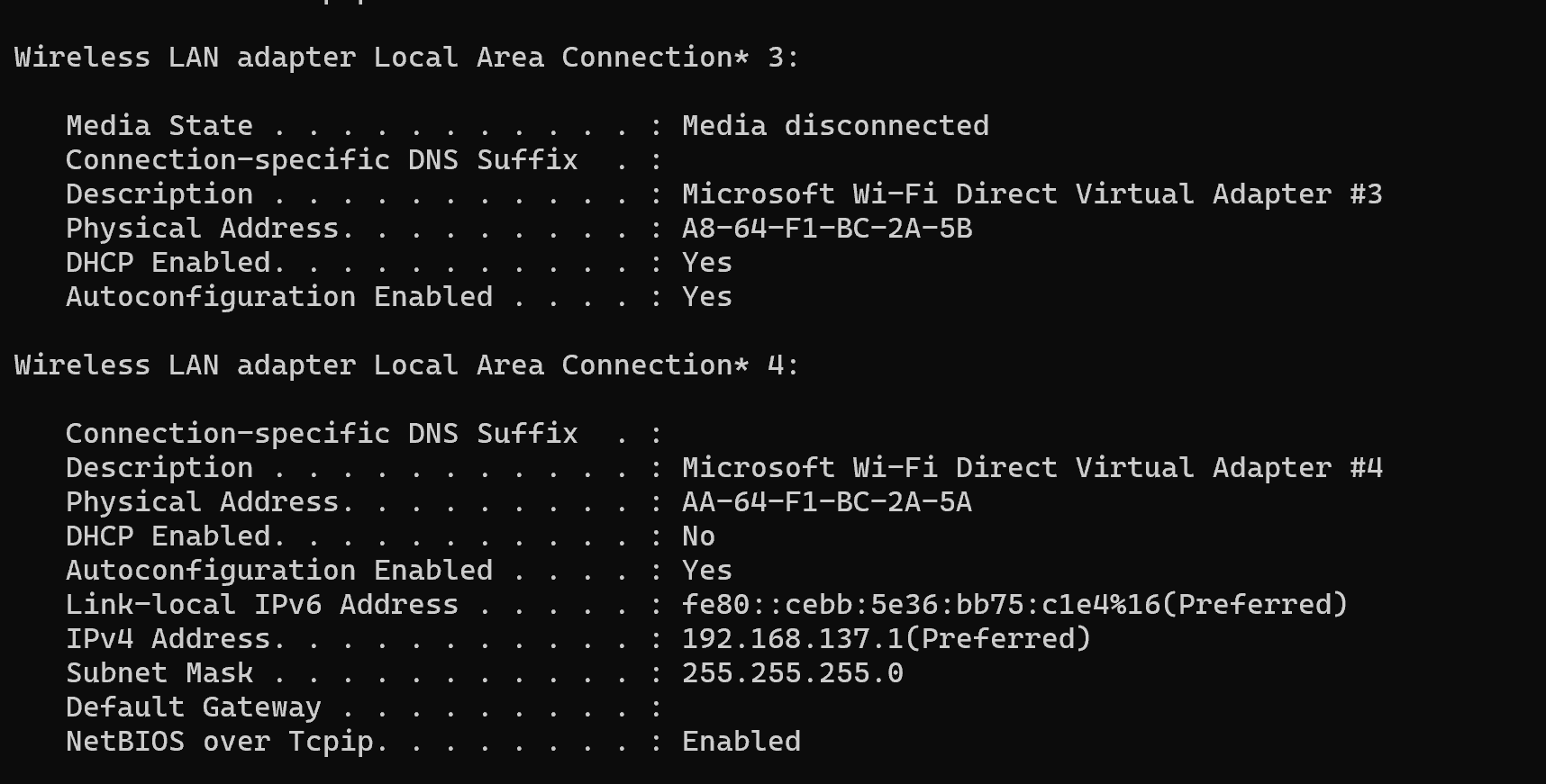 Windows11 Wi-Fi Direct automatically up - Microsoft Q&A