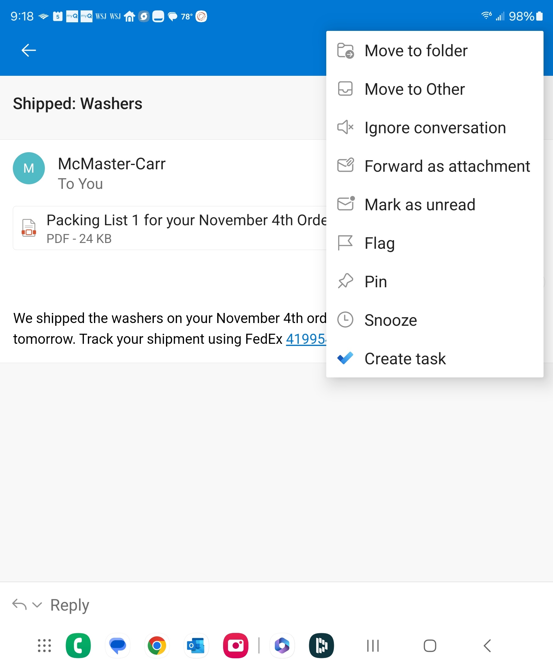 "Report Junk" dropdown on Outlook for Android now missing? Version 4. ...