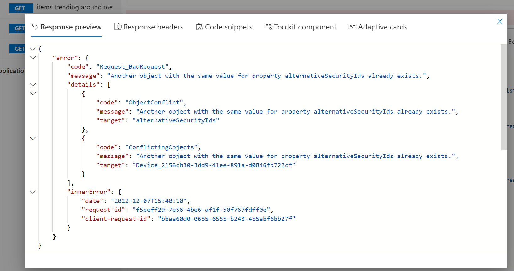 Getting Errors While Creating Azuread Devices From Graph Api Microsoft Qanda