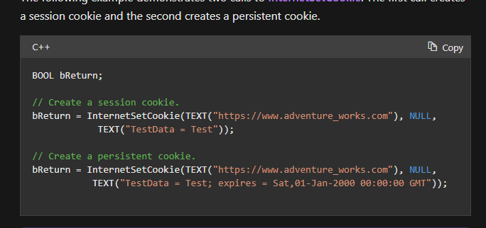 Why InternetSetCookie not sending cookie data to specified domain ... Why InternetSetCookie not sending cookie data to specified domain ...