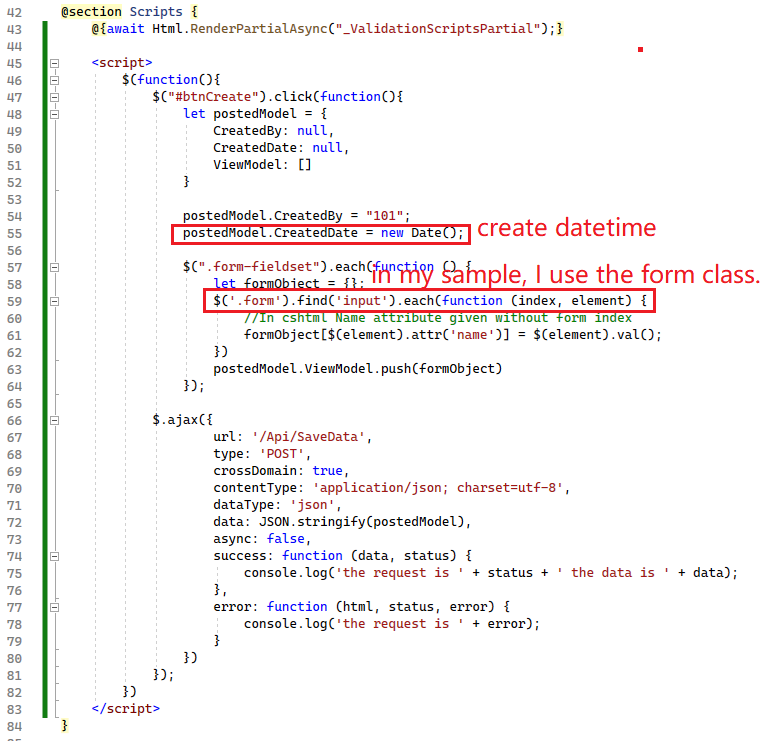 In Mvc Core 6 How To Pass List Of Object And Other Data To Api