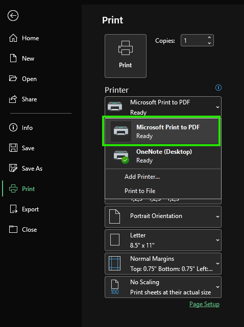 cannot share or save as pdf when connected to the internet on excel ...