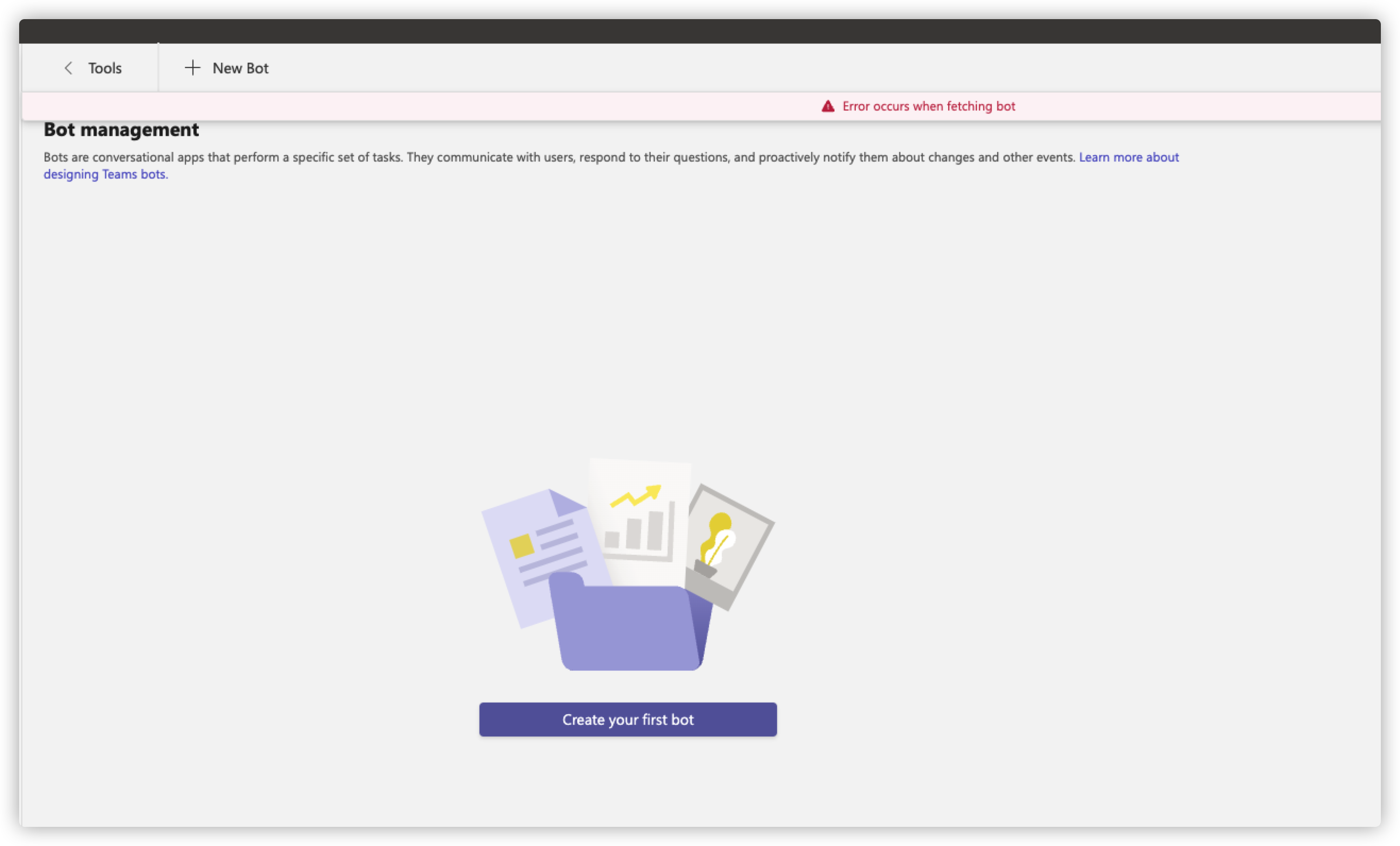 Error Occurs When Fetching Bot Microsoft Qanda