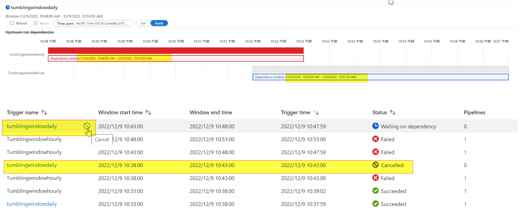 ADF triggers - unable to stop triggers - Microsoft Q&A