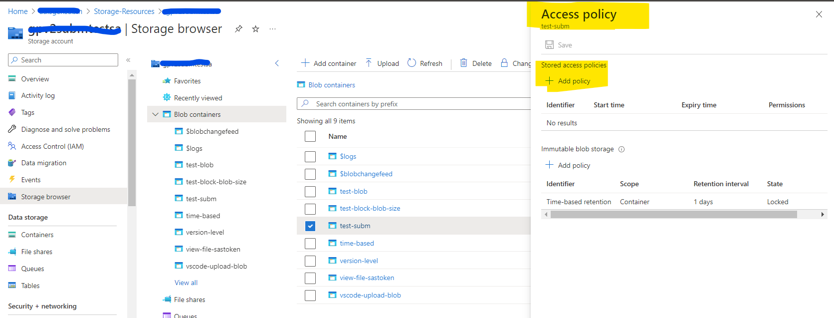How to add permission key storage Explorer in Portal Directory or other ...