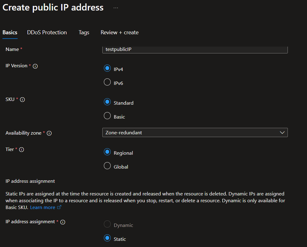 Which sku needs to use to assign dynamic IP address - Microsoft Q&A