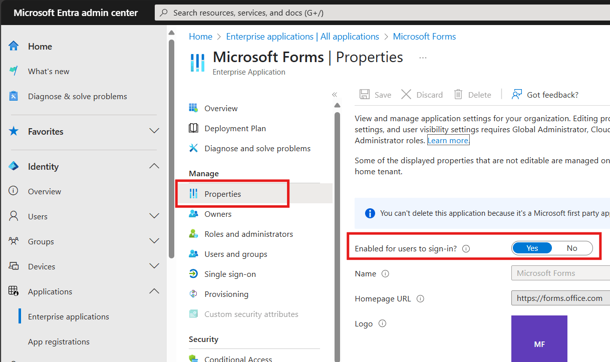MS Forms Access Issue - Microsoft Q&A