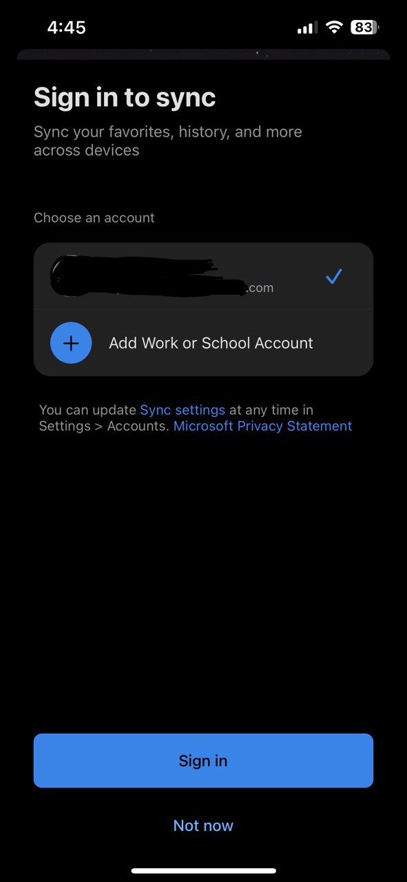 Unable to remove work account from edge ios - Microsoft Q&A