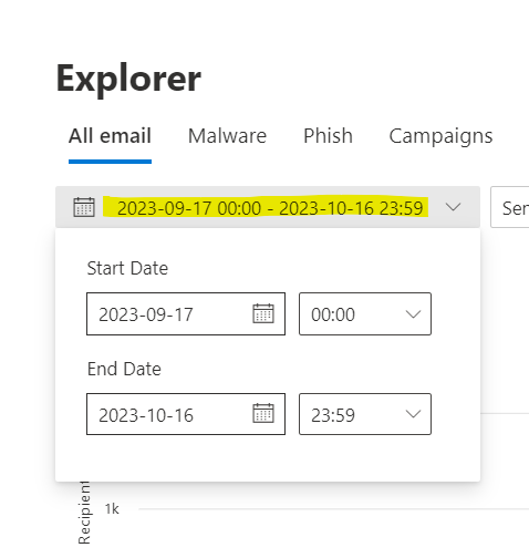 how to increase search date and time above one months in explorer ...