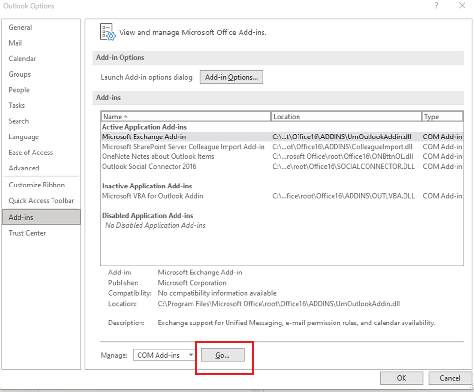 Outlook Closing in Error - Microsoft Q&A