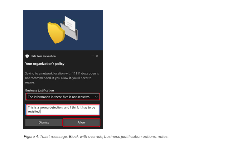 Pre-defined options for overriding DLP policies - Microsoft Q&A