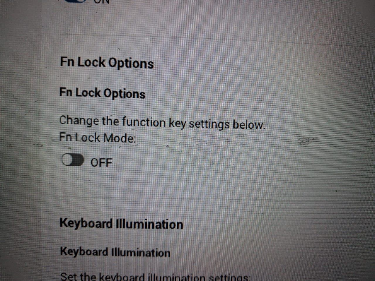USB Ports are **switched off** and Fn keys revert back to their ...