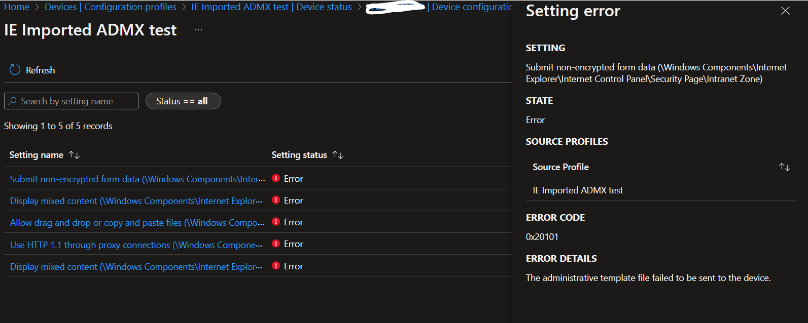 IE imported ADMX settings through Intune - Microsoft Q&A IE imported ADMX settings through Intune - Microsoft Q&A