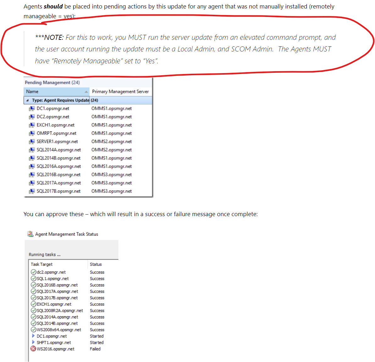 Scom 2022 Ur1 Cannot Update Agents Microsoft Qanda