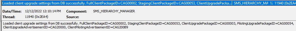 SCCM Site Upgrade 2107 to 2207 stuck on updating PreProduction Package ...