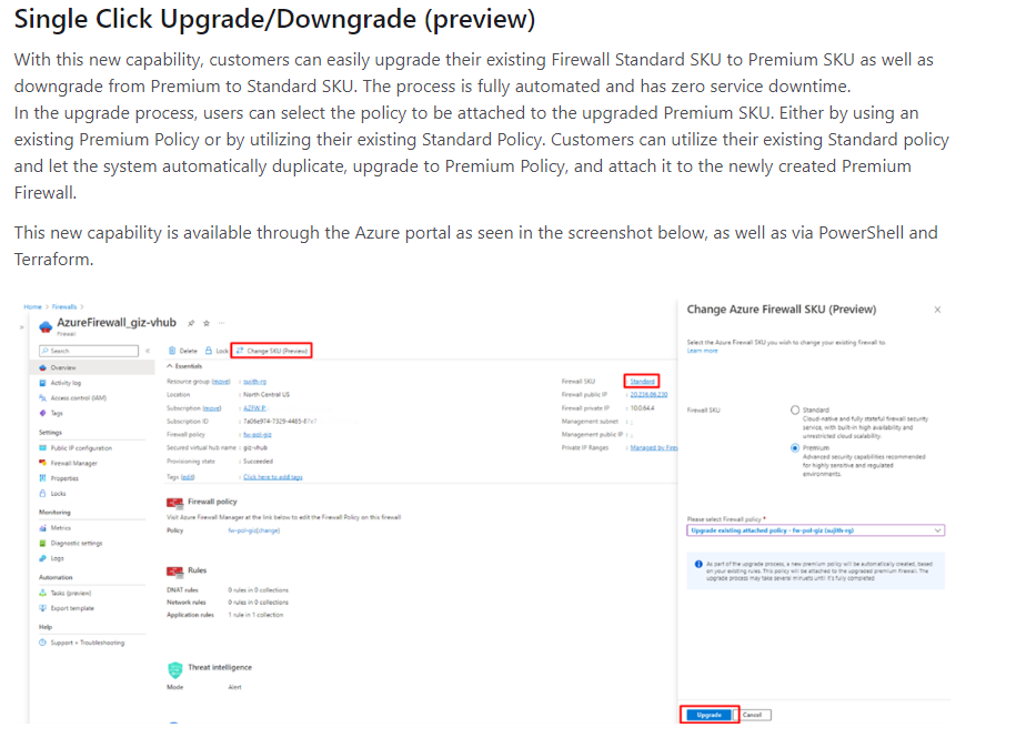 Azure Firewall Migration to Premium - Microsoft Q&A