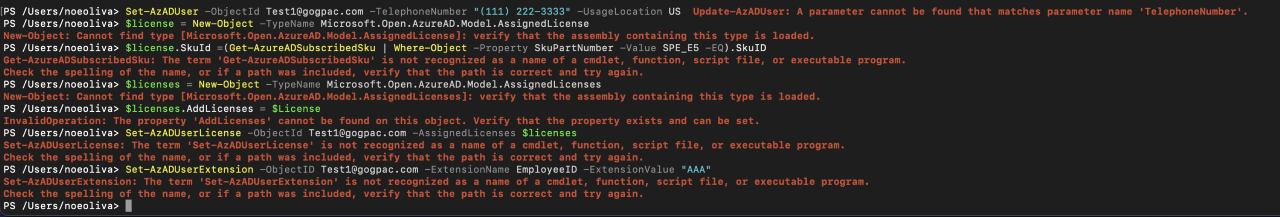 Azure Az Powershell module for macOS - Microsoft Q&A