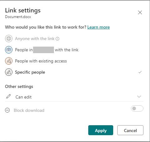 Restrict External Sharing to members of a security group - Microsoft Q&A