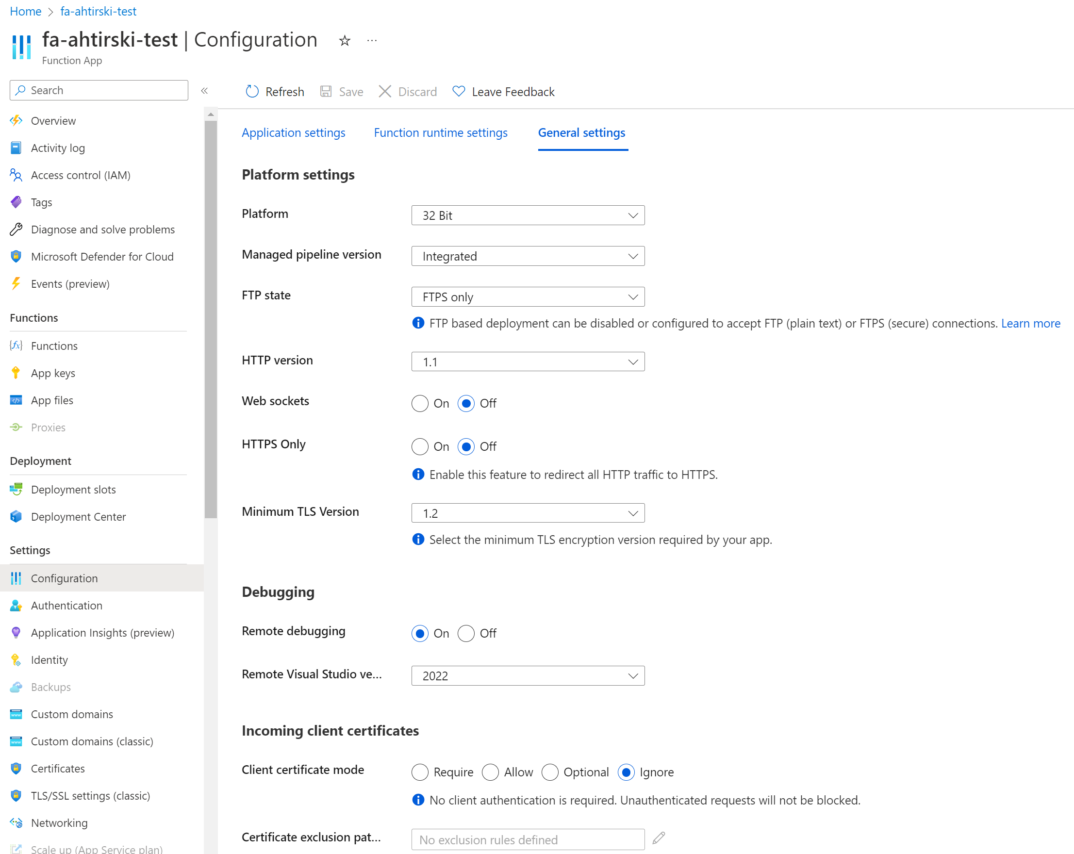 Unable to debug azure function remotely with Visual Studio 2022 ... Unable to debug azure function remotely with Visual Studio 2022 ...