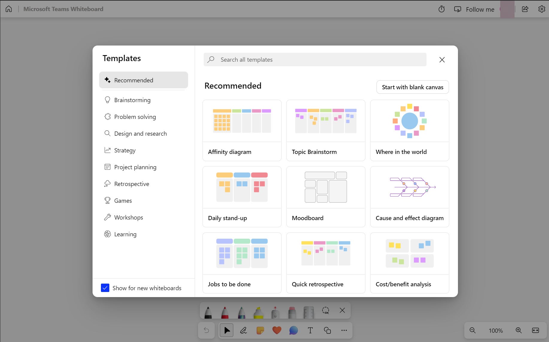 How do you move the toolbar in microsoft whiteboard? - Microsoft Q&A